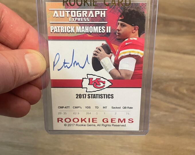2017 Patrick Mahomes Autograph Express Rookie Kansas City Chiefs ...