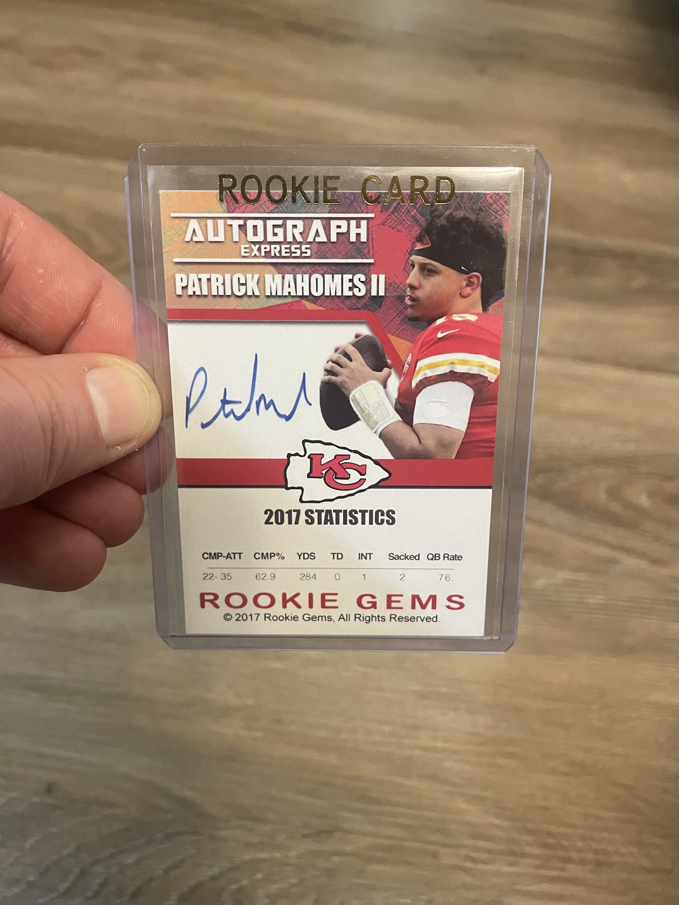 2017 Patrick Mahomes Autograph Express Rookie Kansas City Chiefs ...