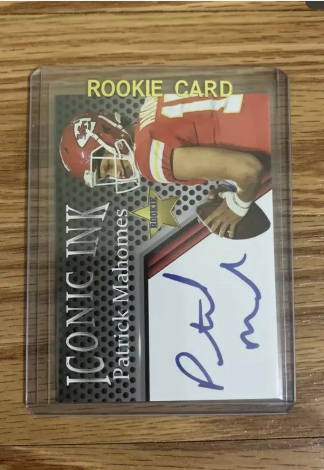 2017 Patrick Mahomes Iconic Ink Facsimile Auto Rookie Card - Etsy