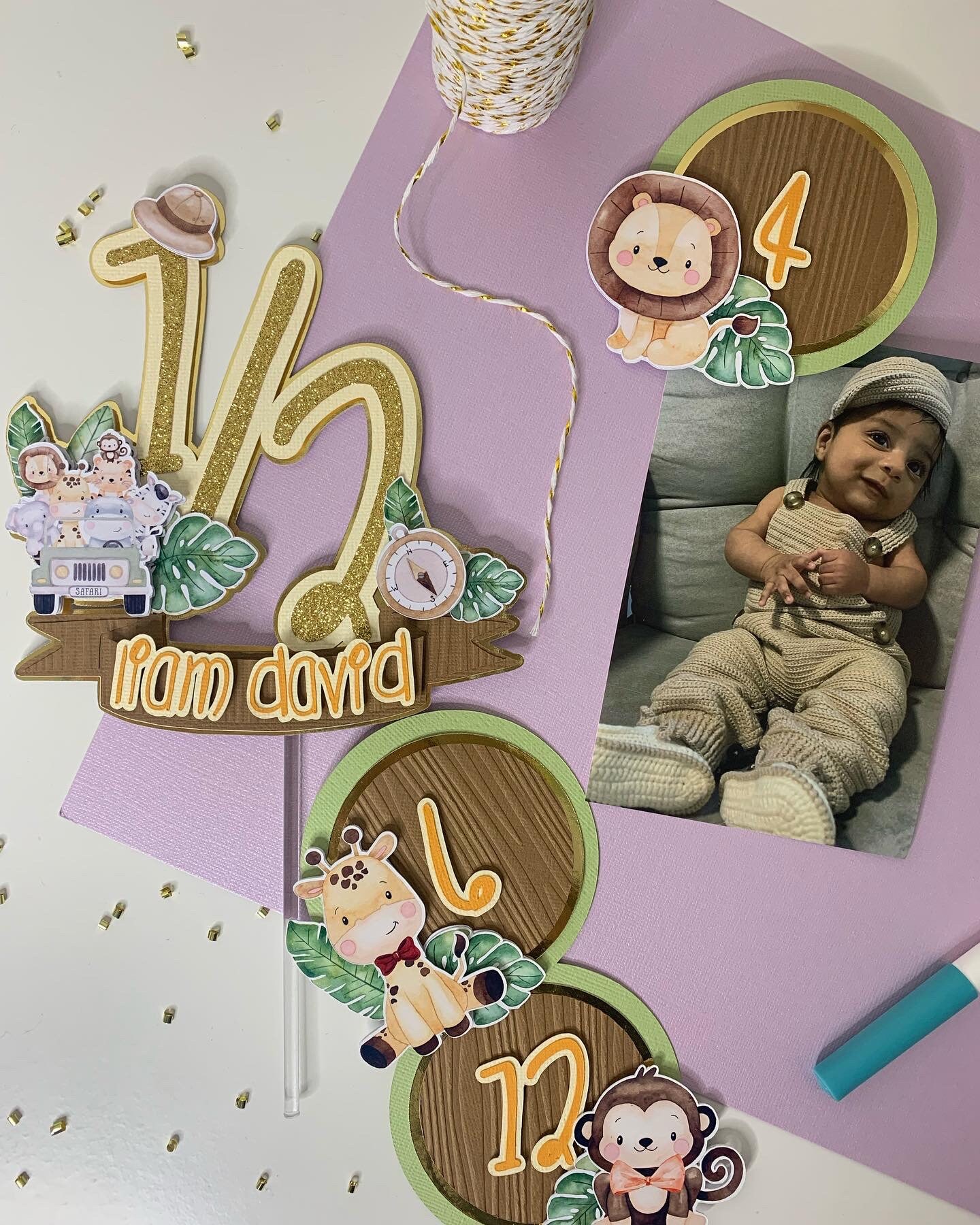 Safari Cake Topper, Jungle Cake Topper, Safari Milestone Banner, Safari ...