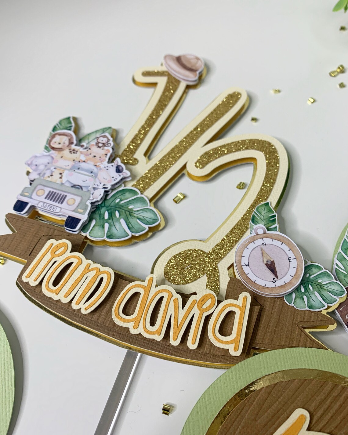 Safari Cake Topper, Jungle Cake Topper, Safari Milestone Banner, Safari ...
