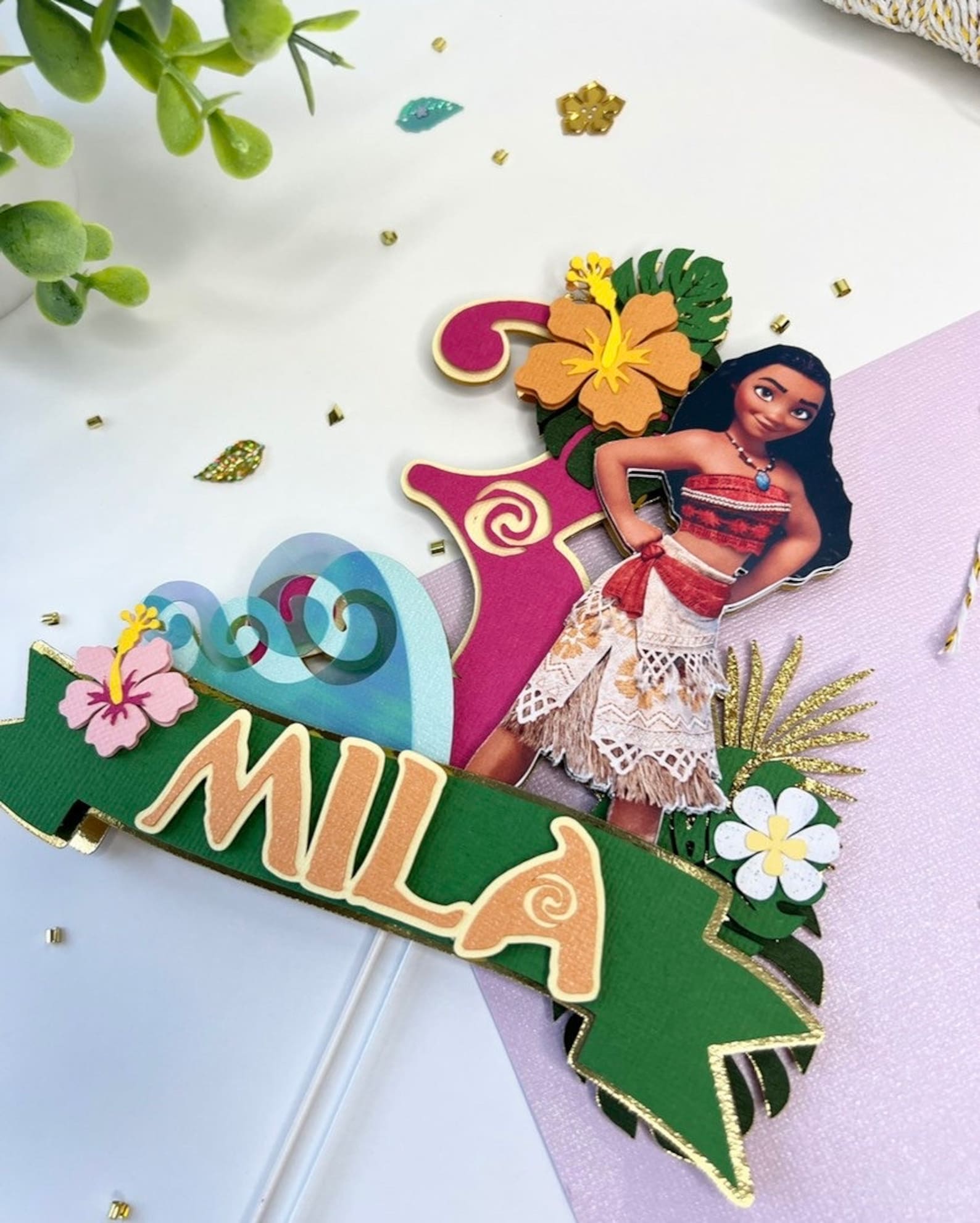 Moana Cake Topper Moana Birthday Theme Moana Birthday Party - Etsy