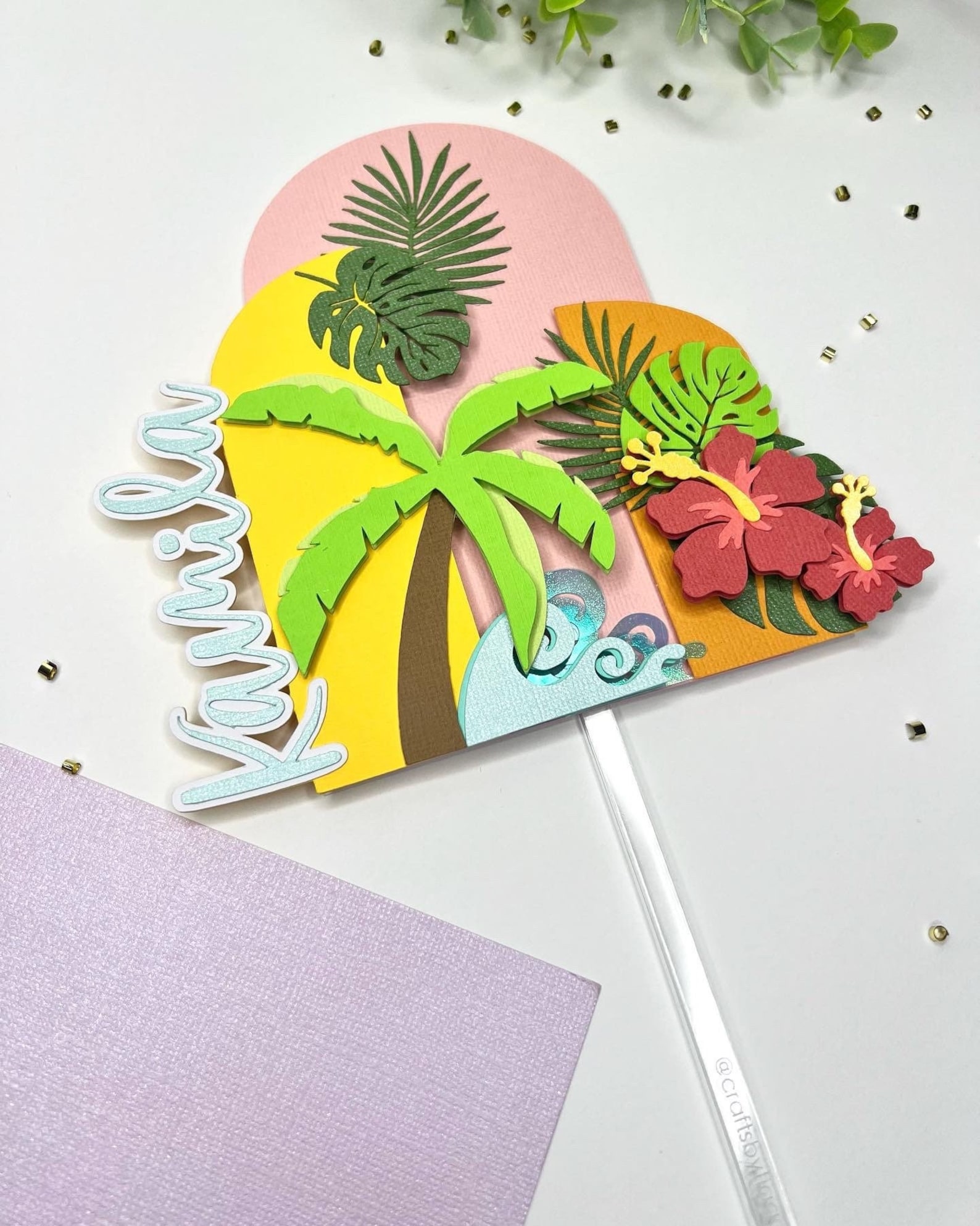 Tropical Cake Topper, Tropical Birthday Party, Tropical Party ...