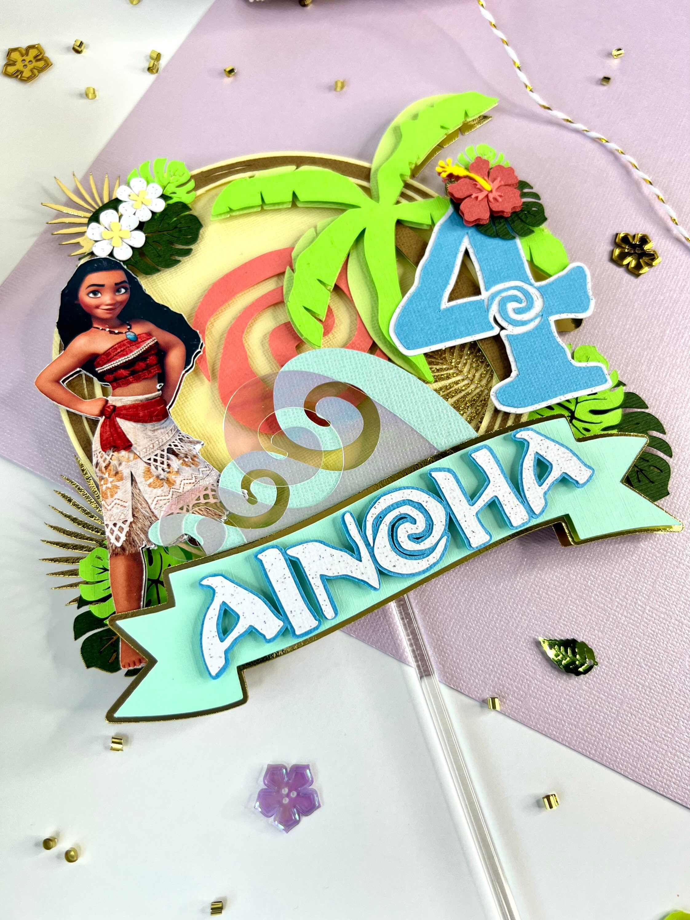 Moana Cake Topper Moana 3D Letter Moana Set Moana - Etsy Nederland