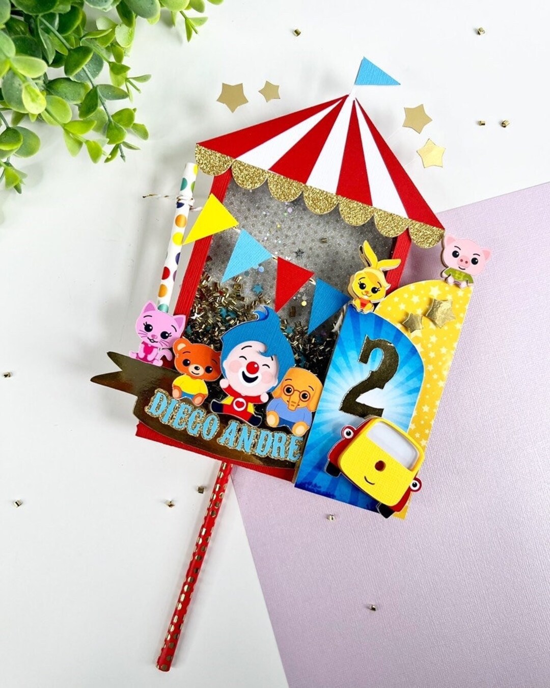 Plim Plim Cake Topper, Plim Plim 3D Letter, Plim Plim Set, Plim Plim ...