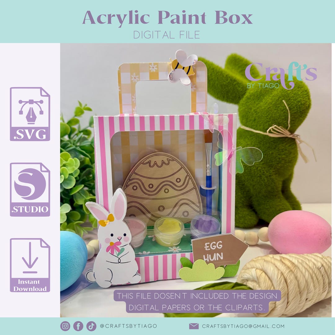 Acrylic Paint Box | SVG and .studio Files | Silhouette Cut Files ...
