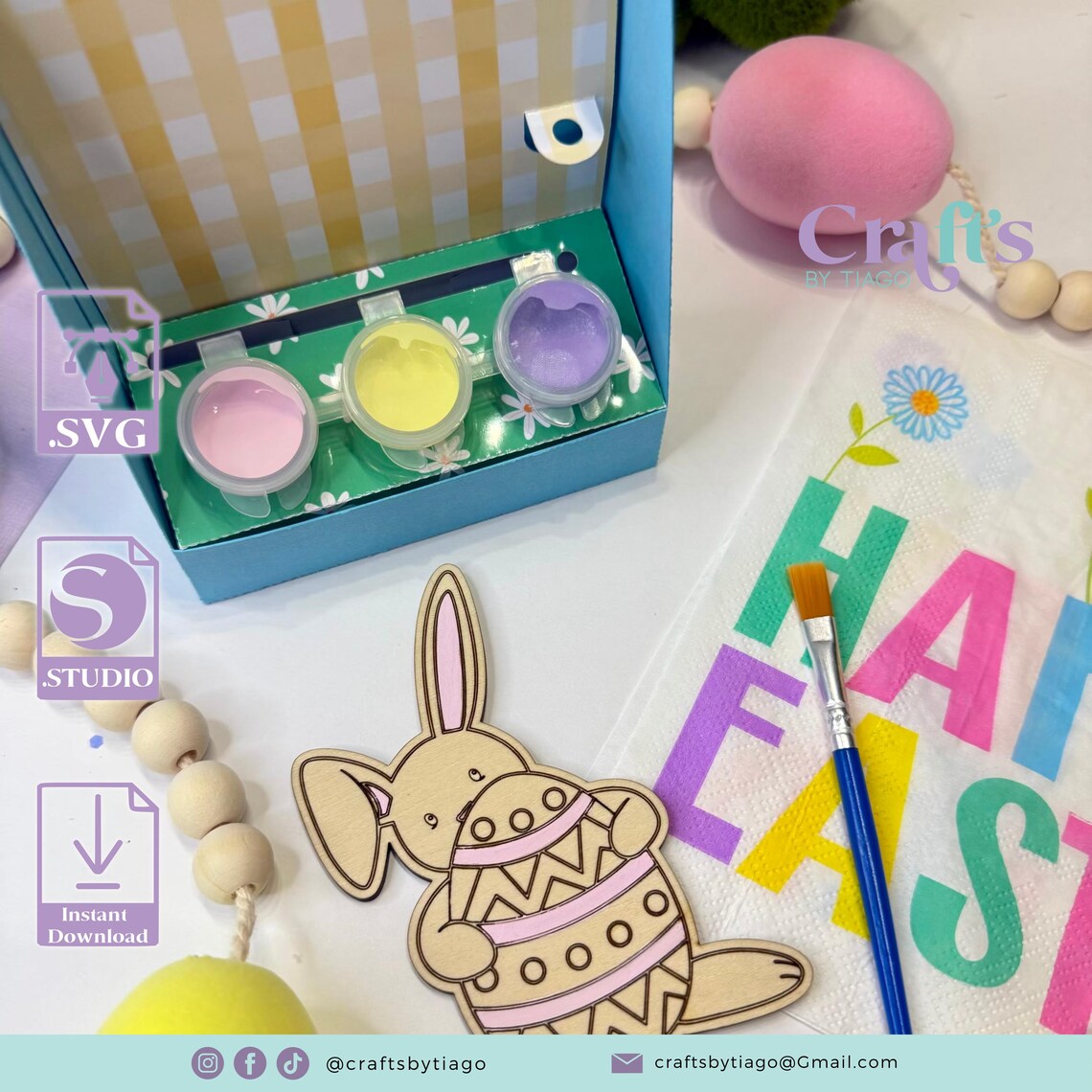 Acrylic Paint Box and Activity Coloring Box | SVG and .studio Files ...