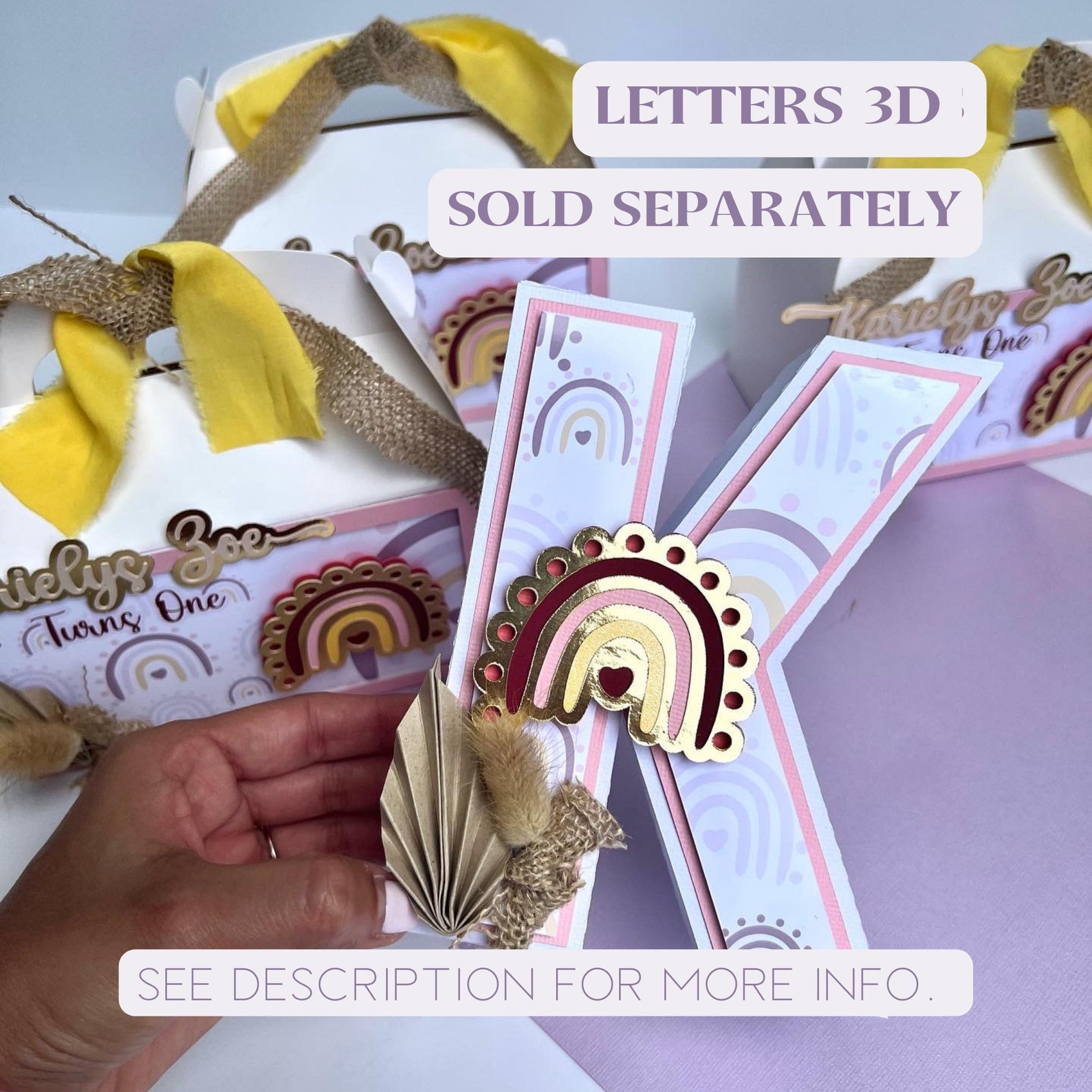 Boho Rainbow Treats Box Boho Rainbow Birthday Party Boho - Etsy España