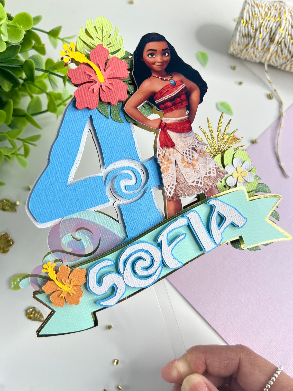 Moana Cake Topper Moana Birthday Theme Moana Birthday Party - Etsy UK