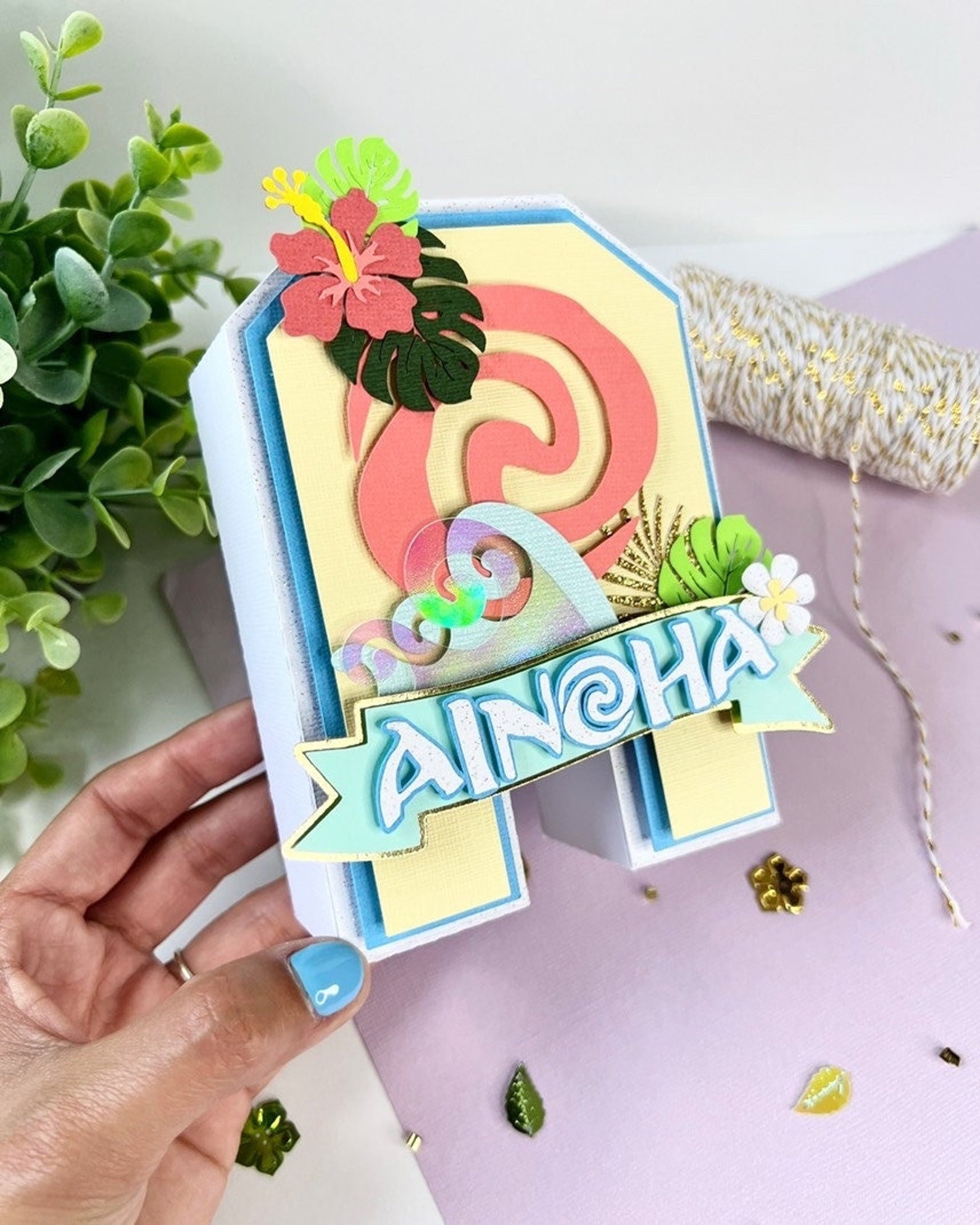 Moana 3D Letter, Moana Birthday, Moana Birthday Party, Moana Party ...