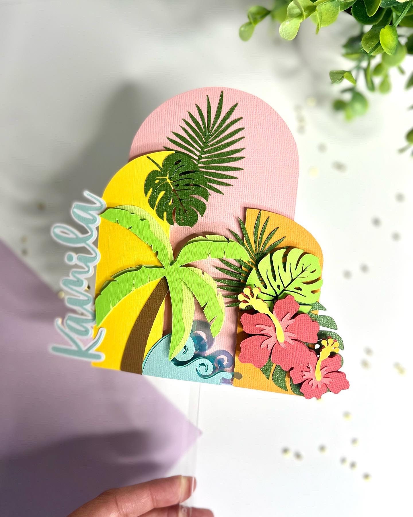 Tropical Cake Topper, Tropical Birthday Party, Tropical Party ...