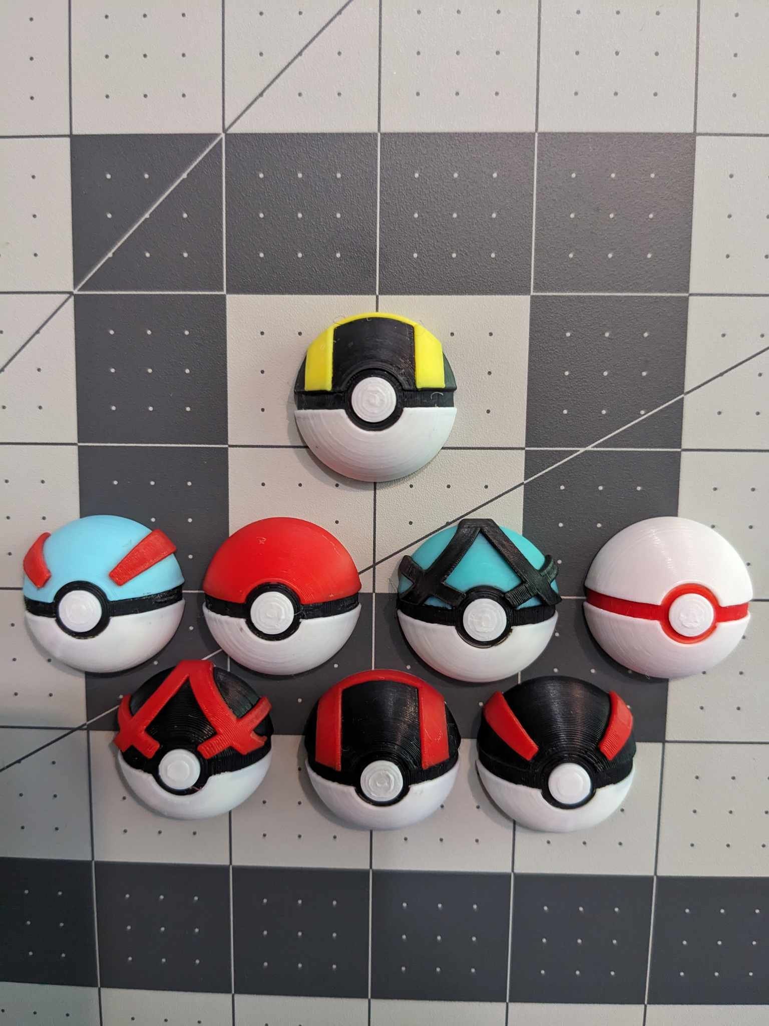 Variety Poké Ball Magnets Collection (colored) - Etsy