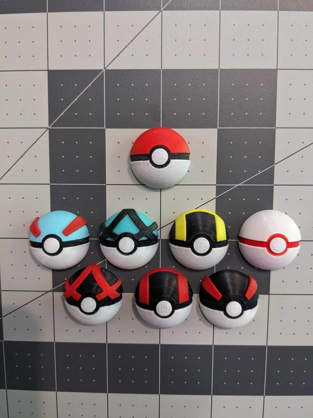 Variety Poké Ball Magnets Collection (colored) - Etsy