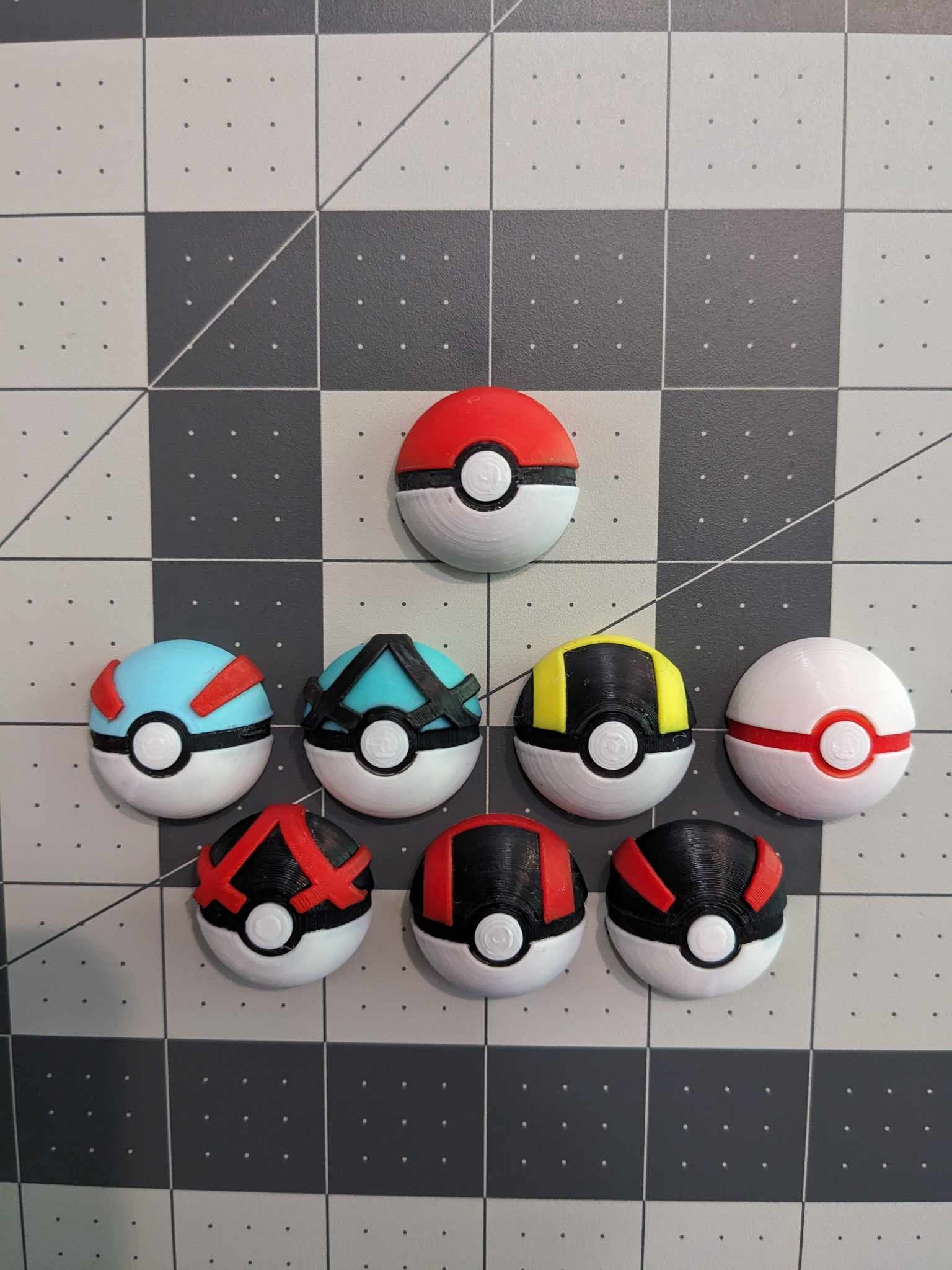 Variety Poké Ball Magnets Collection (colored) - Etsy