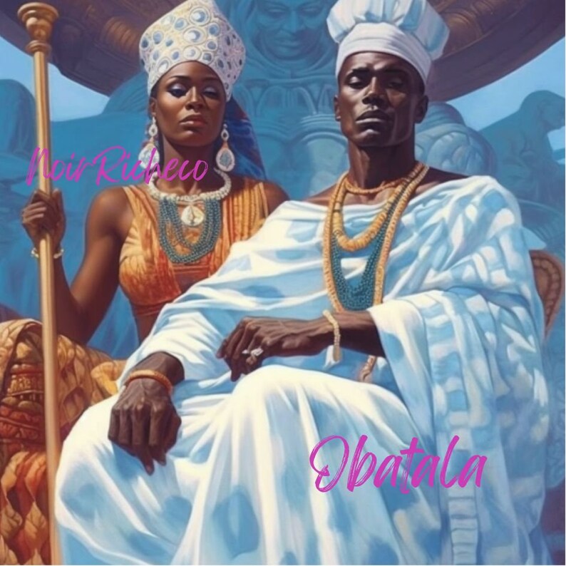 Obatala and Family- 15+ Digital Download and Clip Art - Afro Magic - AI ...