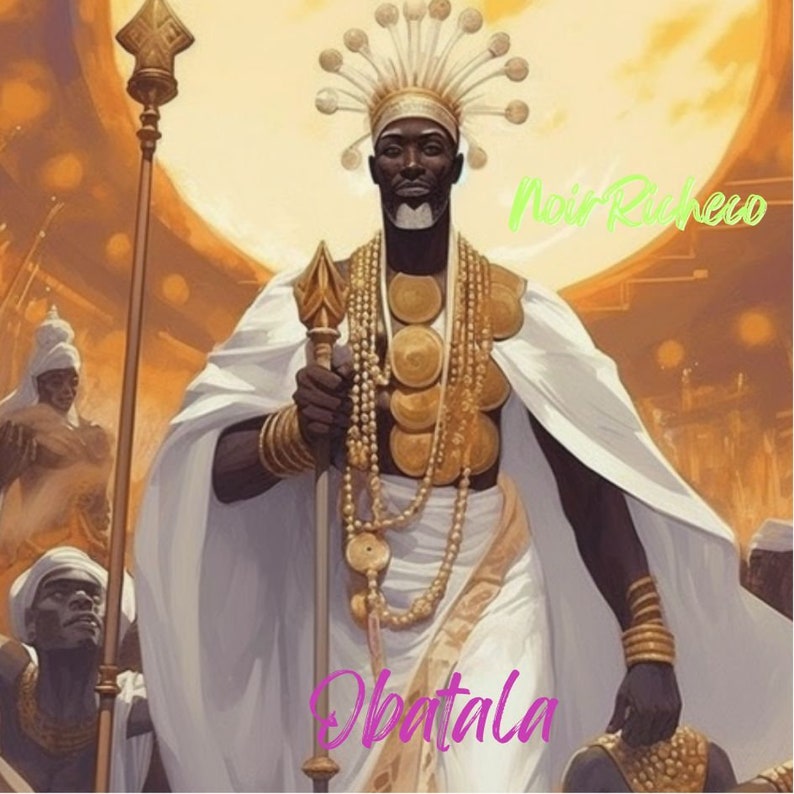 Obatala and Family 15 Digital Download and Clip Art Afro Magic AI Art Printable Poster and ...