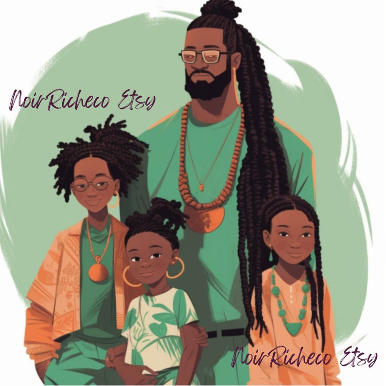 Father's Day (25) Clipart, Black Family, African American , Family ...