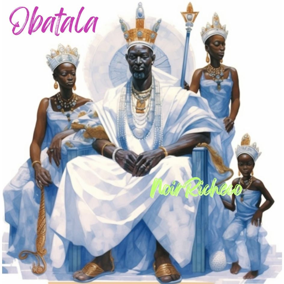 Obatala and Family- 15+ Digital Download and Clip Art - Afro Magic - AI ...