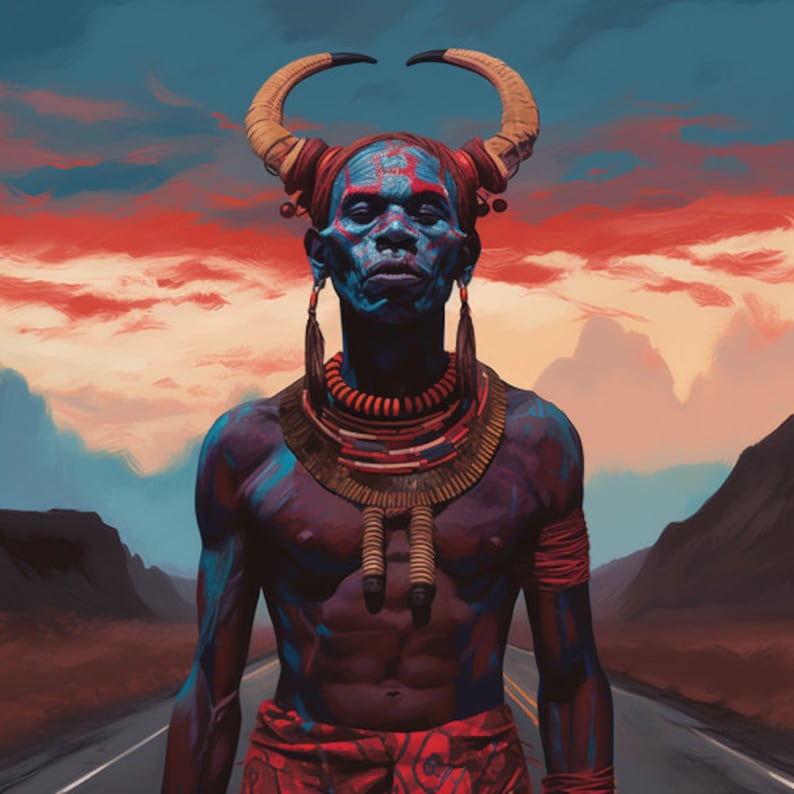 Elegua/ Eshu Digital Download & Clip Art - Afro Magic - AI Generated Art Print Printable Poster ...