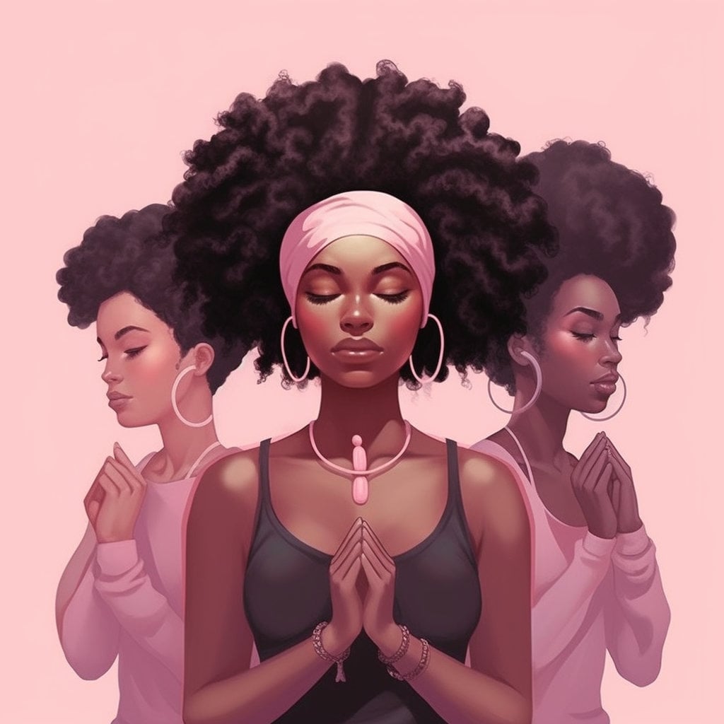 Black Woman Prayer Hands (8) Clipart, African American Clipart PNG, Divine Feminine , Free ...