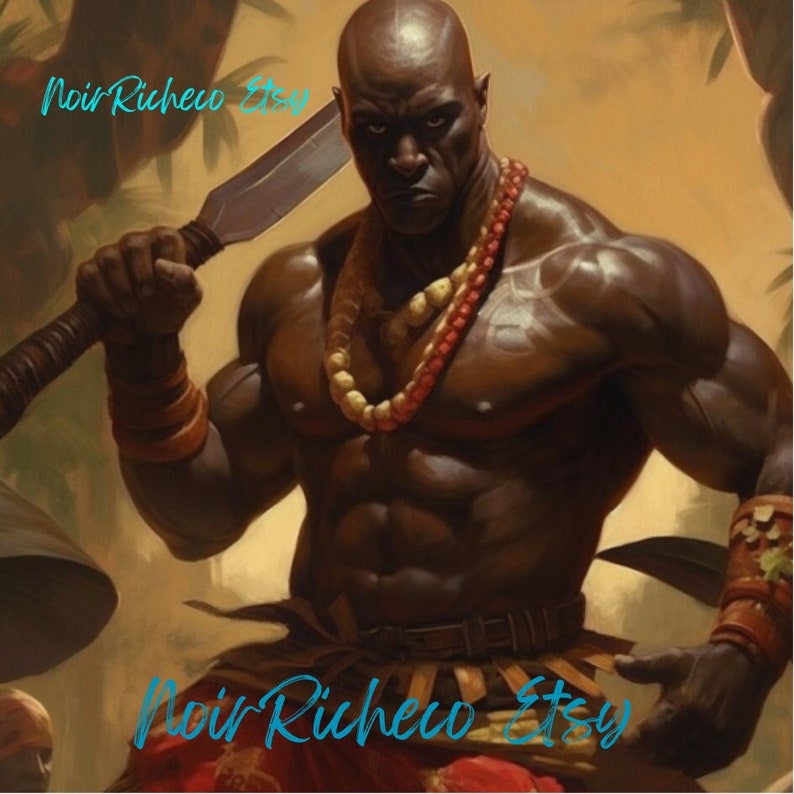 Shango Digital Download & Clip Art Afro Magic AI Generated Art Print ...