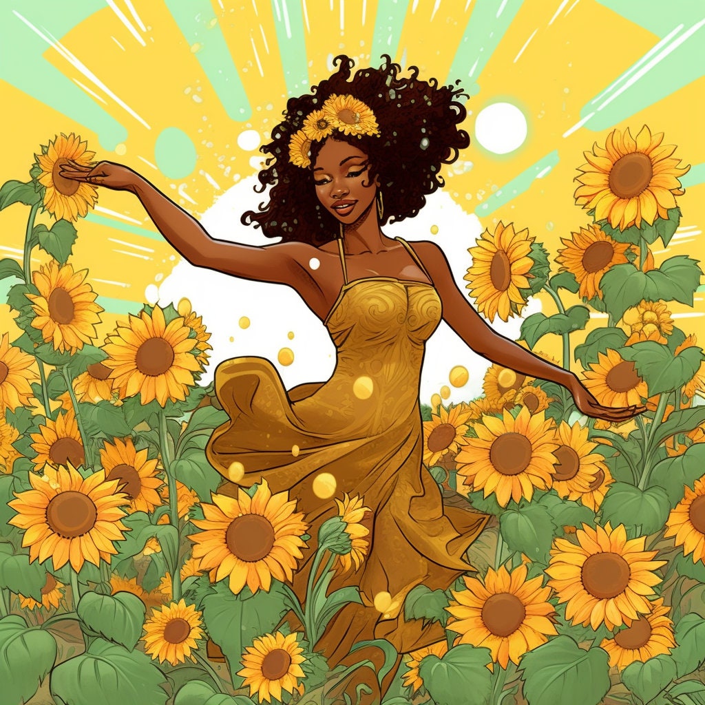 Oshun Digital Download & Clip Art - Afro Magic - AI Generated Art Print ...