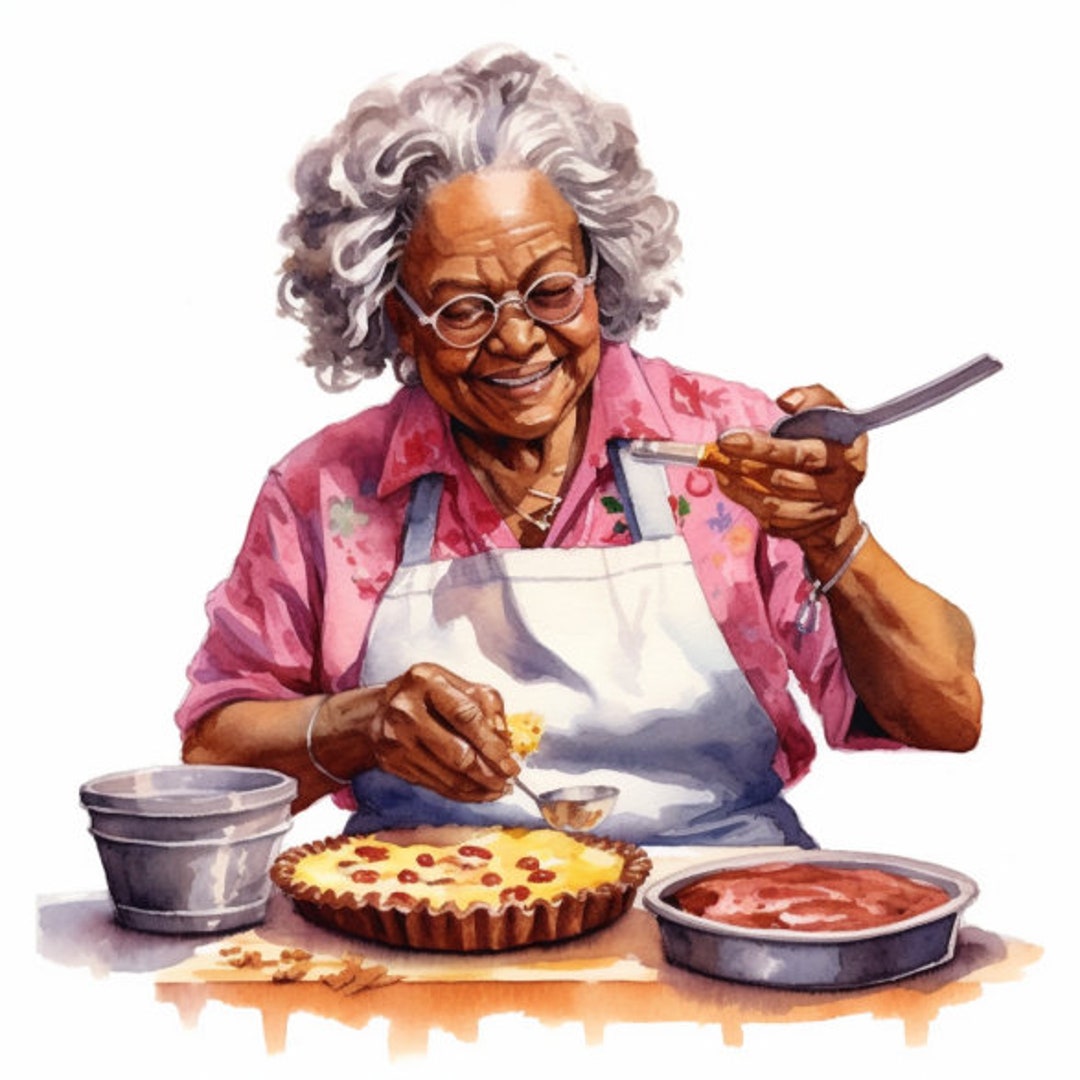 Grandma and Babies Digital Art , Black Family, African American ...