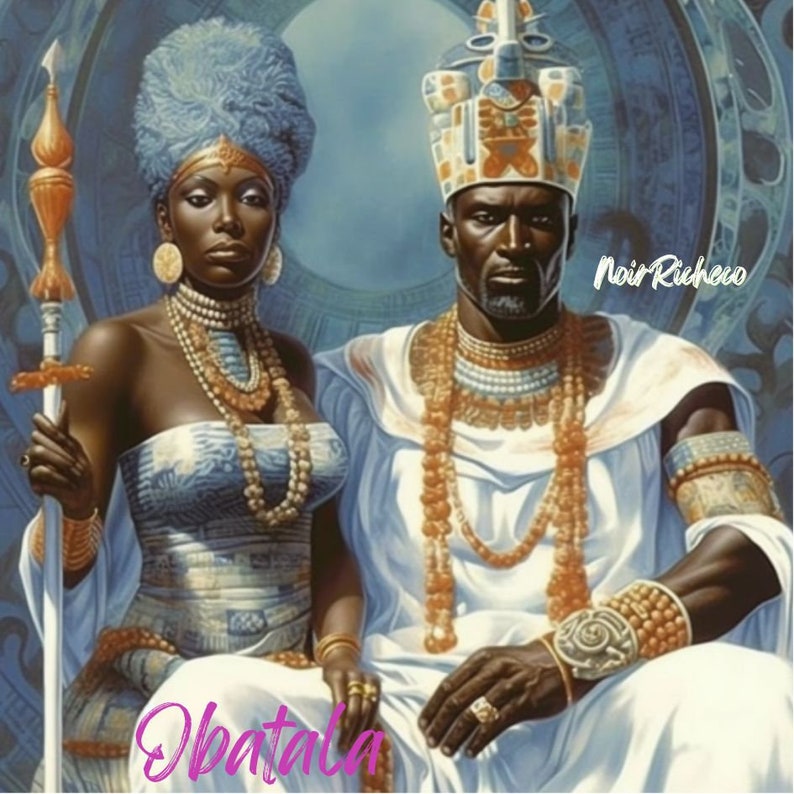 Obatala and Family 15 Digital Download and Clip Art Afro Magic AI Art ...