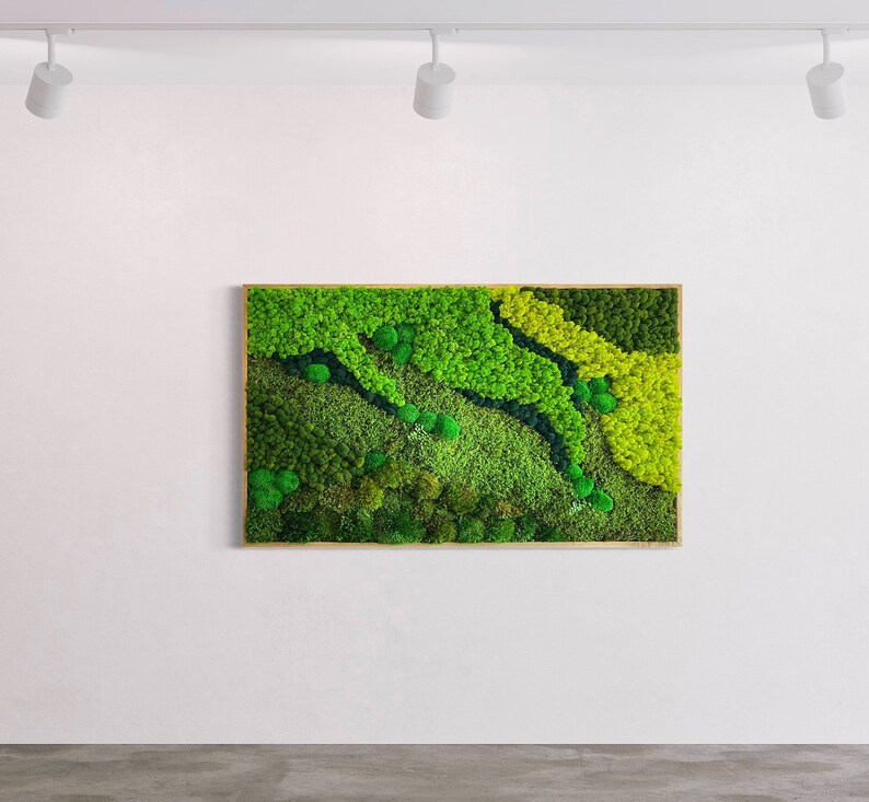 Moss Wall Art, Preserved Moss Art, Moss Frame, Green Wall, Nature Art ...