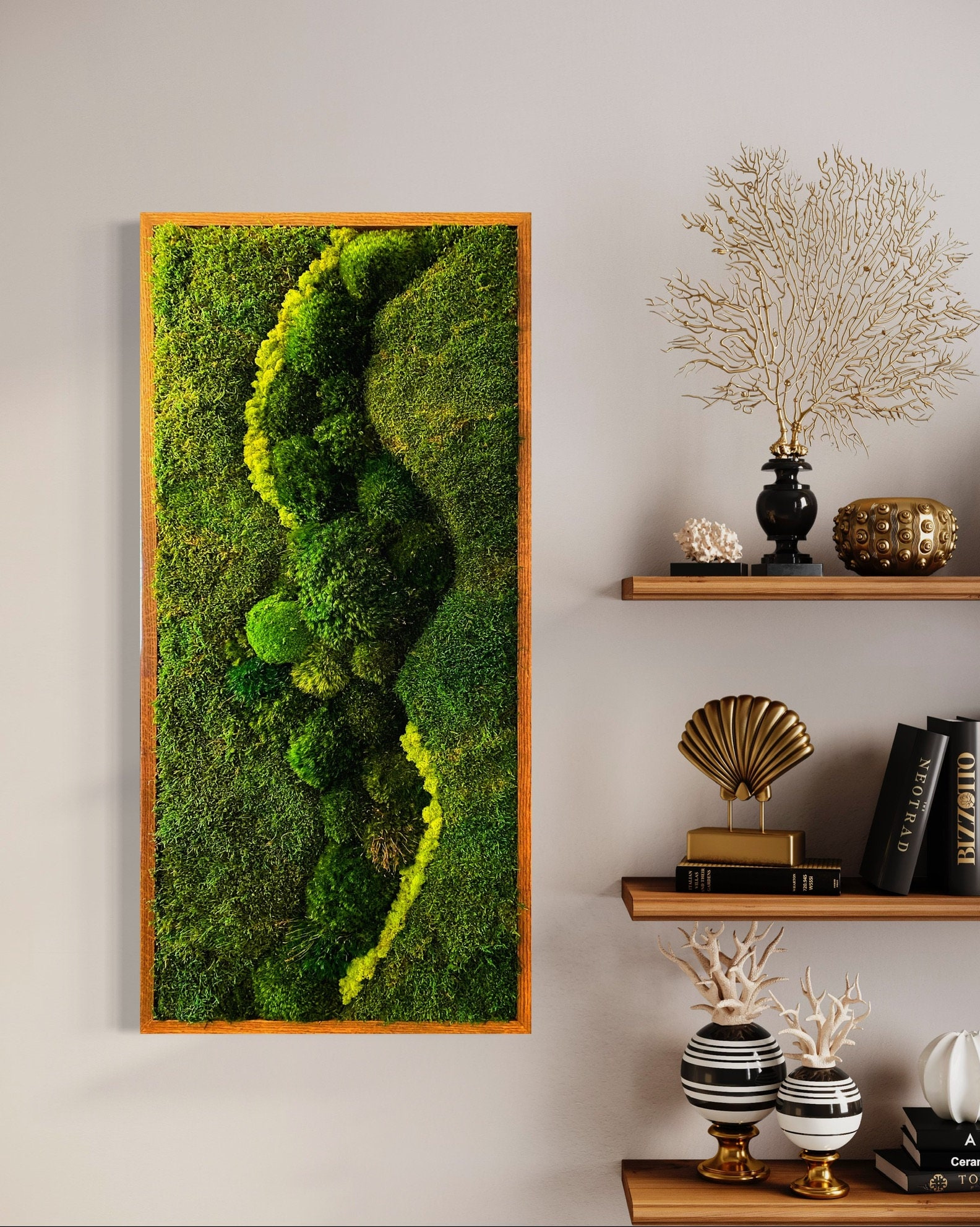 Preserved Moss Art. Moss Frame. Large Statement Moss Piece. Moss Art ...