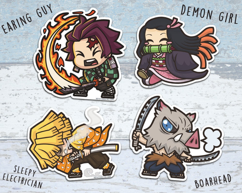 Demon Slayin Sticker Pack | Demon Fighting Slayers | Patreon | Stickers ...