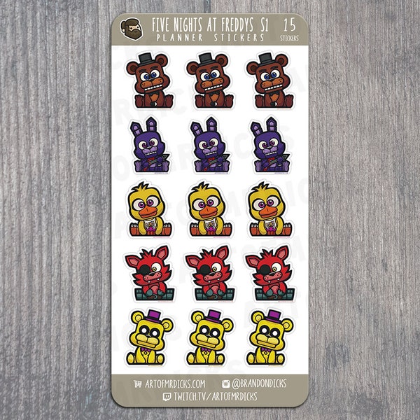 Five Nights at Freddys Stickers - Etsy