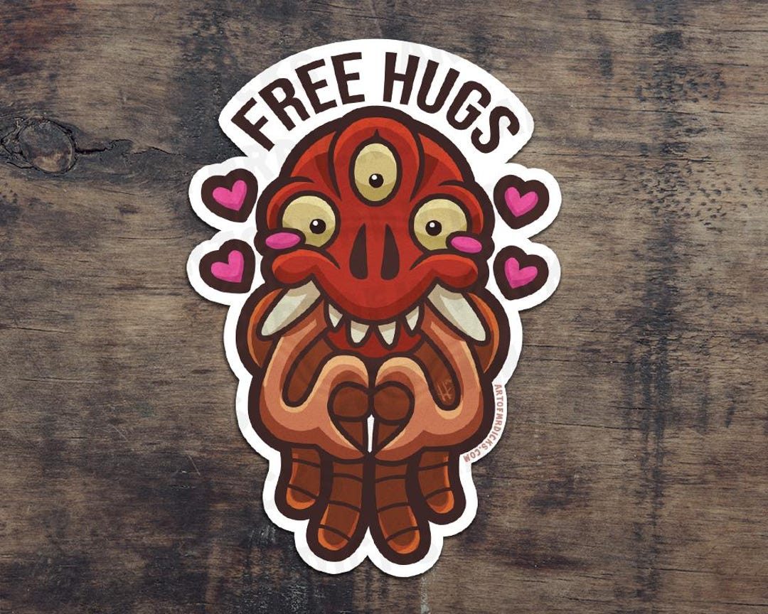 Leyak 'free Hugs' Sticker - Abiotic Factor Inspired Stickers - Etsy