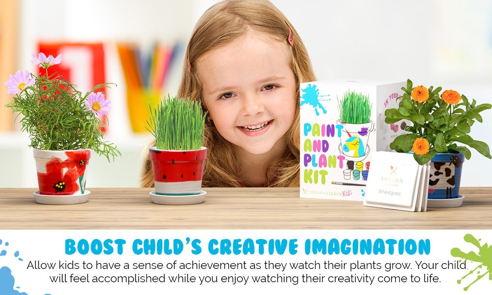 Paint and Plant Kids Gardening Set - Kids Gardening Kit - Art and Craft ...