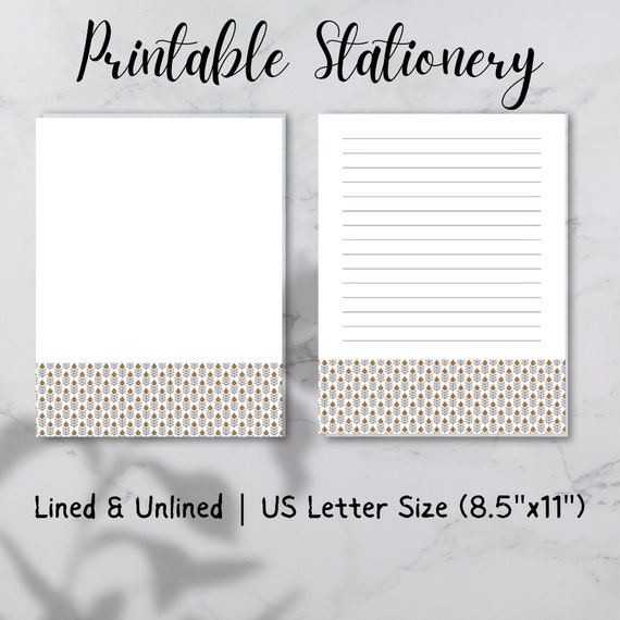 Printable Stationery Paper Printable Stationary Printable - Etsy