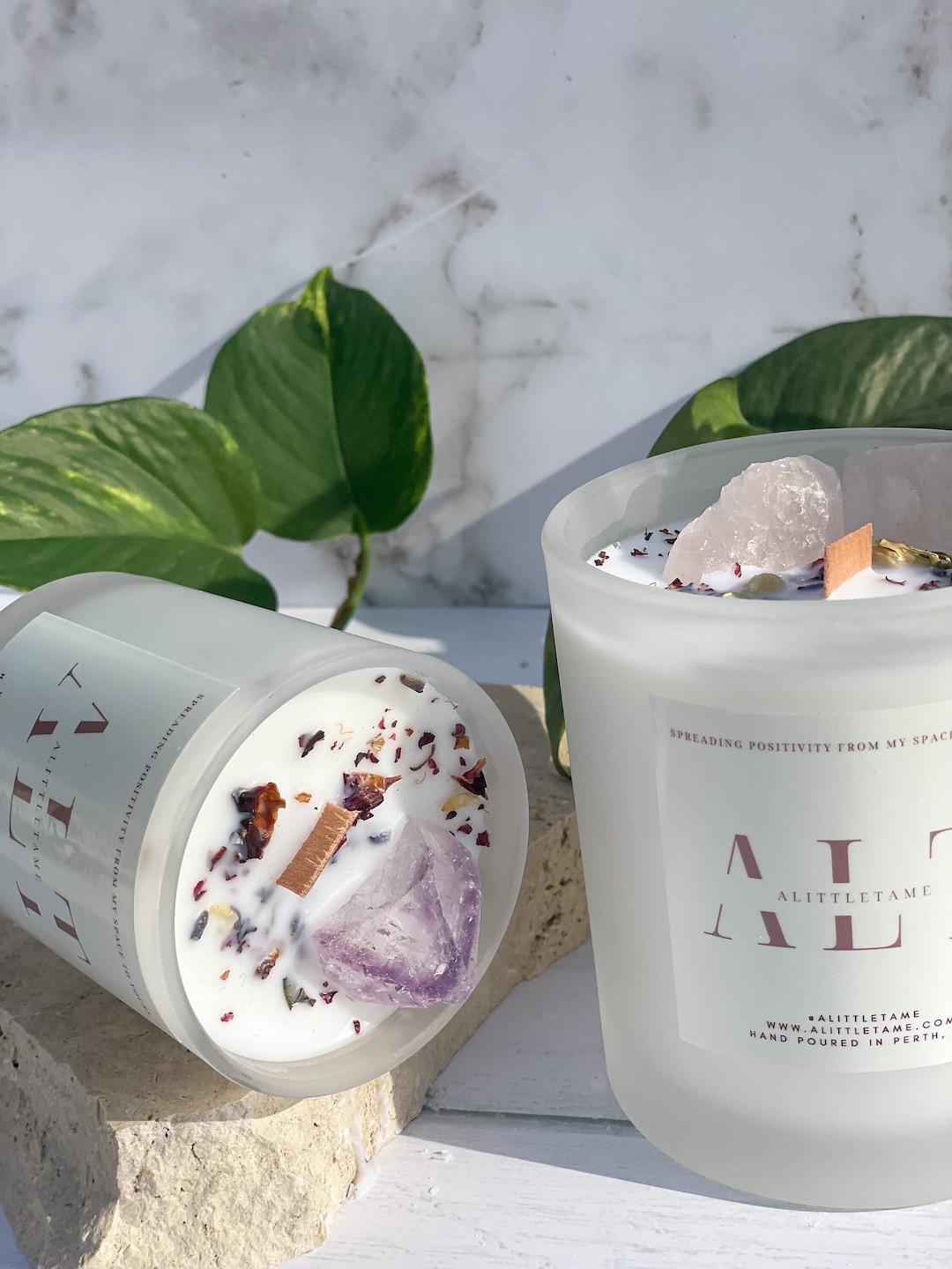 Crystal Candle, Scented Candle, Natural Wax Candles, Crystal Candle ...