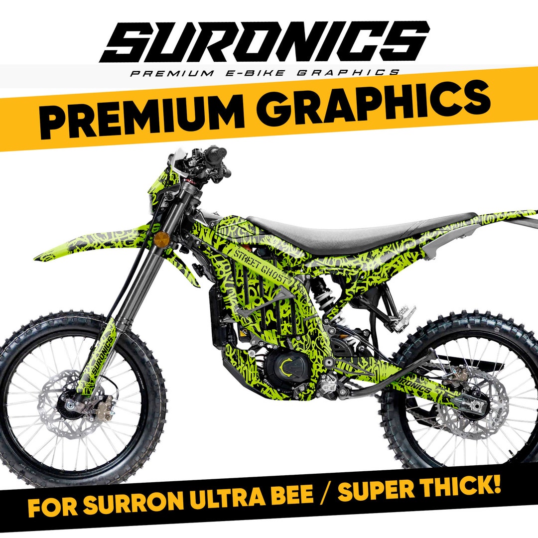 Surron Ultra Bee Graphics - Suronics STREET GHOST Black Green Graphics ...
