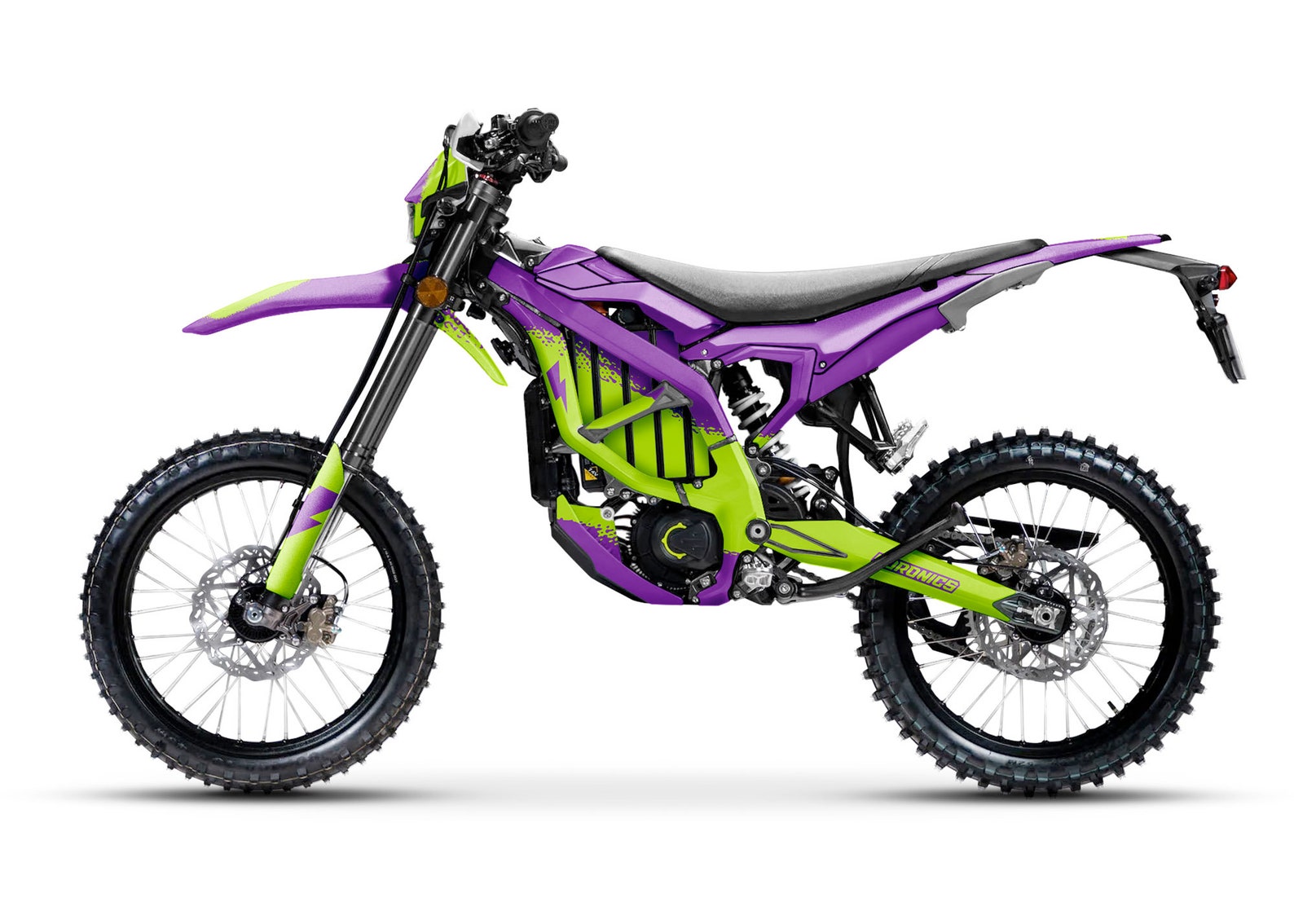 Surron Ultra Bee Graphics - Suronics PURPLE GREEN Graphics Kit Decal ...