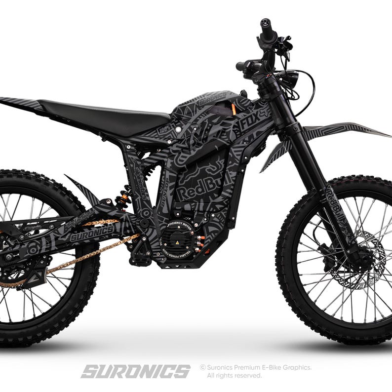 TALARIA Sting MX5 Pro Graphics Kit RACE ART Black Grey Decals Wrap ...