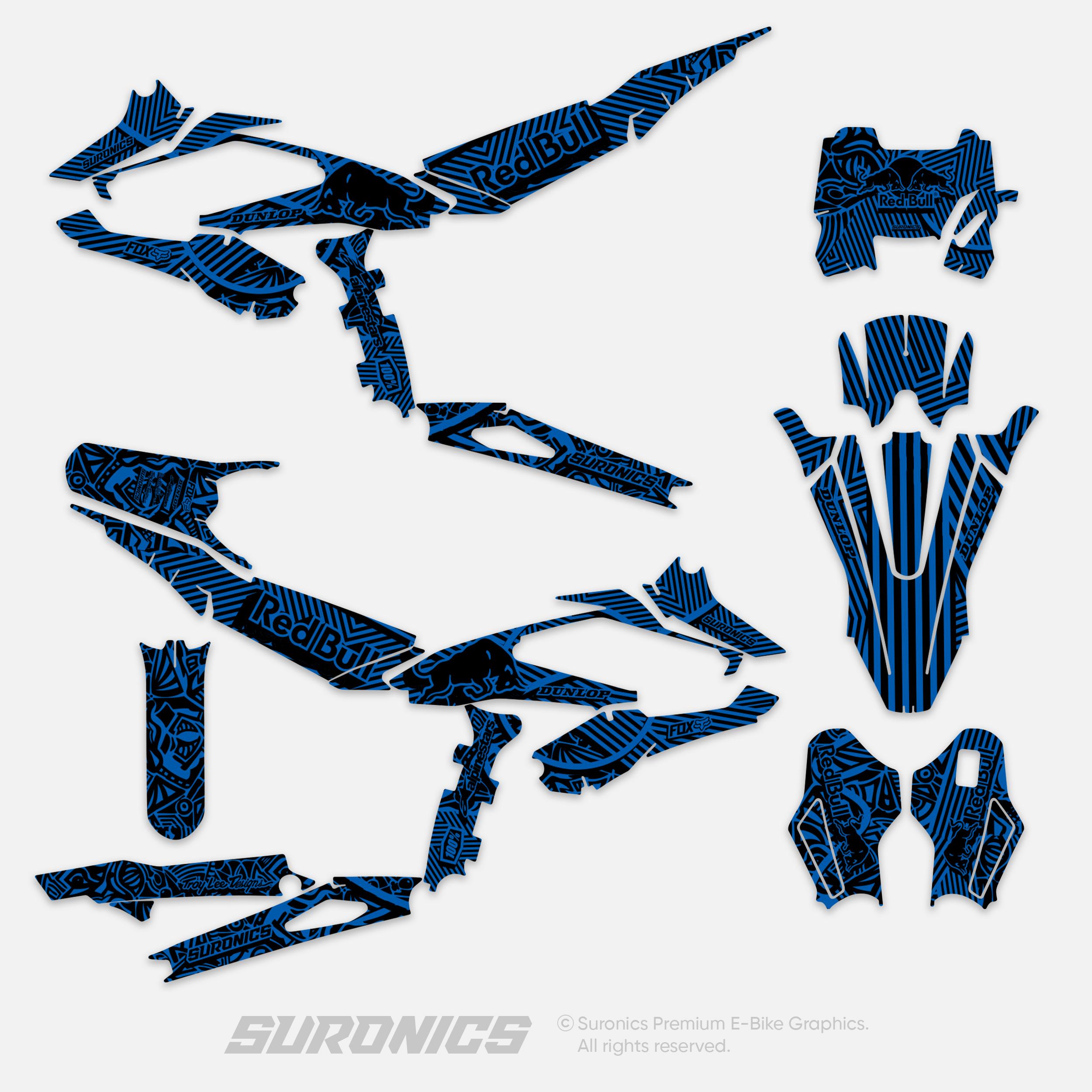 Surron Hyper Bee Graphics Kit RACE ART Black Blue Decals Vinyl Wrap ...