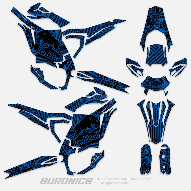 Surron Ultra Bee Graphics Kit RACE ART Black Blue Decals Vinyl Wrap ...