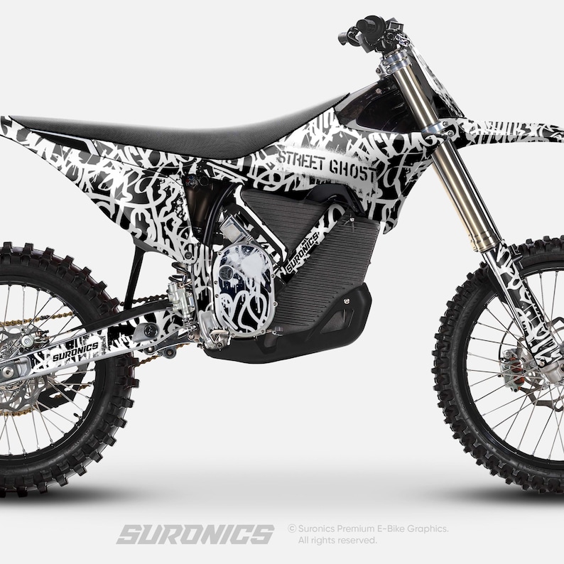 Stark Varg MX EX Graphics Kit Street GHOST Black White Decals Wrap ...