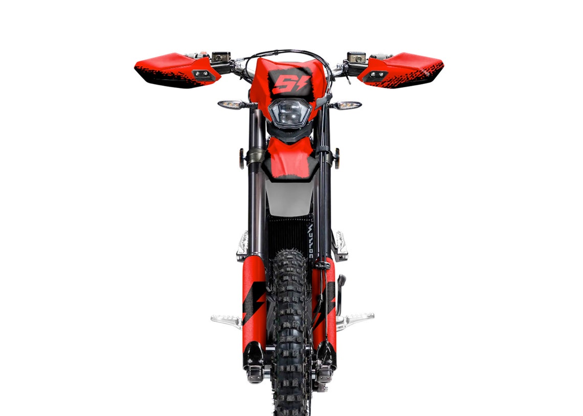 Surron Ultra Bee Graphics - Suronics HALF RED BLACK Graphics Kit Decal ...