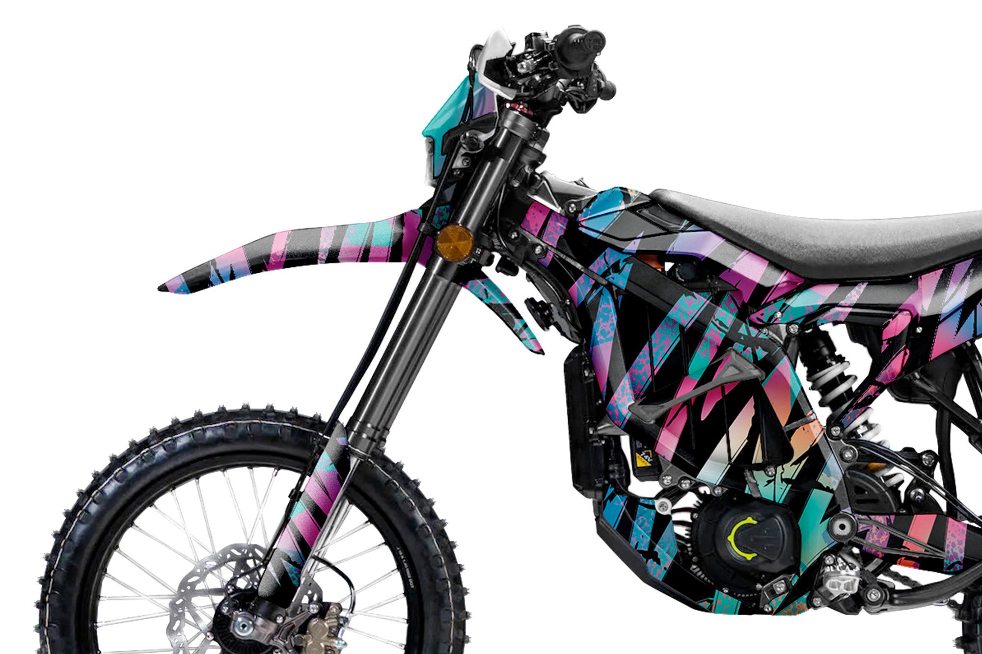 Surron Ultra Bee Graphics - Suronics WAPOR Wild Purple Green Graphics ...