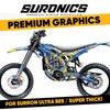 Surron Ultra Bee Graphics Suronics HALF MUSTARD Graphics Kit Decal ...