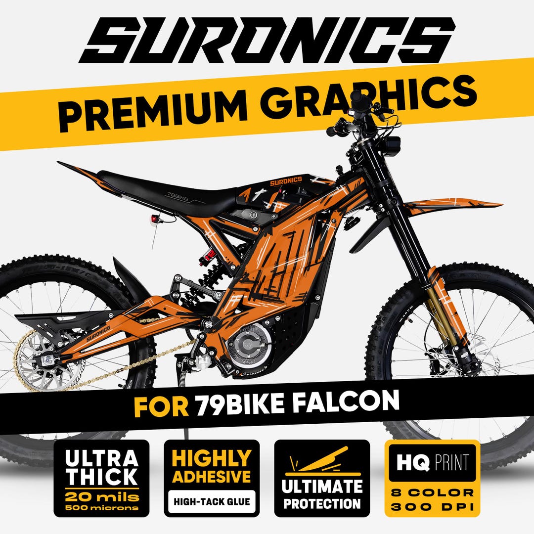 79bike Falcon Pro GT M Graphics Kit MARKER Orange Decals Vinyl Wrap ...