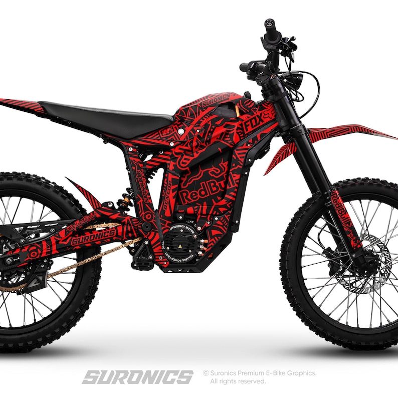 TALARIA Sting MX5 Pro Graphics Kit RACE ART Black Red Decals Wrap ...
