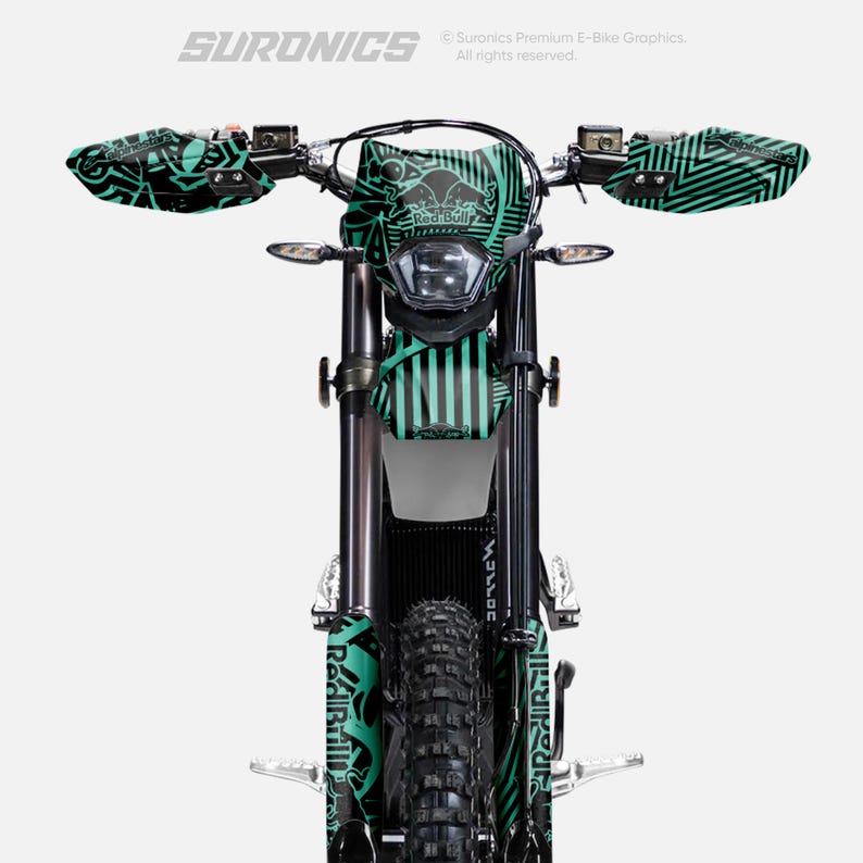 Surron Ultra Bee Graphics Kit RACE ART Black Mint Decals Vinyl Wrap ...
