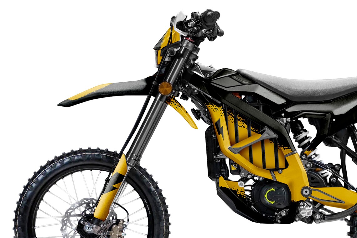 Surron Ultra Bee Graphics - Suronics HALF MUSTARD Graphics Kit Decal ...