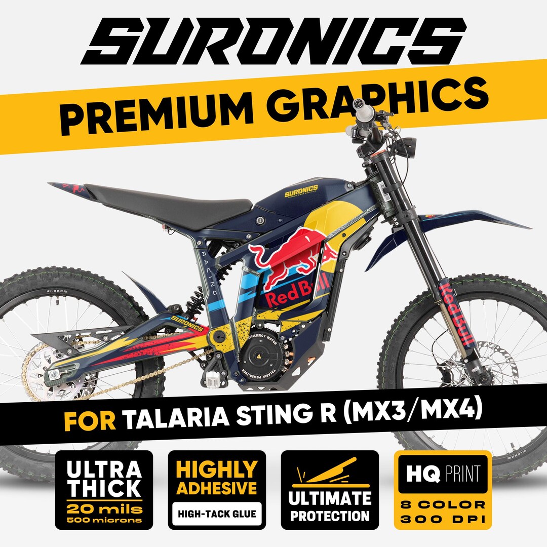 Talaria Sting MX3 MX4 Graphics Kit ORIGINAL BULL Navy Decals Vinyl Wrap ...